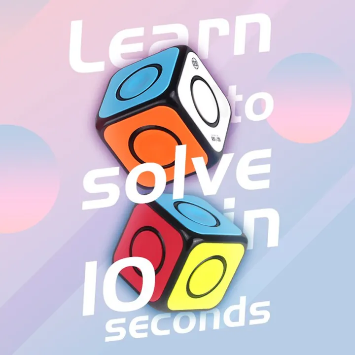 Qiyi O2 1x1x1 / 1x1x1 Spinner Cube Speed Rubik's Cube Stickerless ...