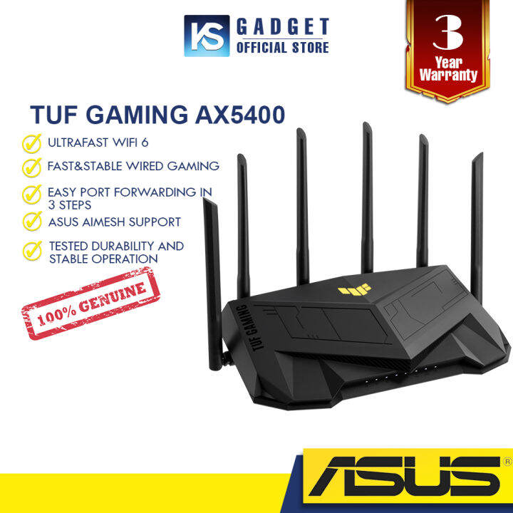 Asus TUF-AX5400 WiFi 6 Wireless Gaming Mesh Router with dedicated ...