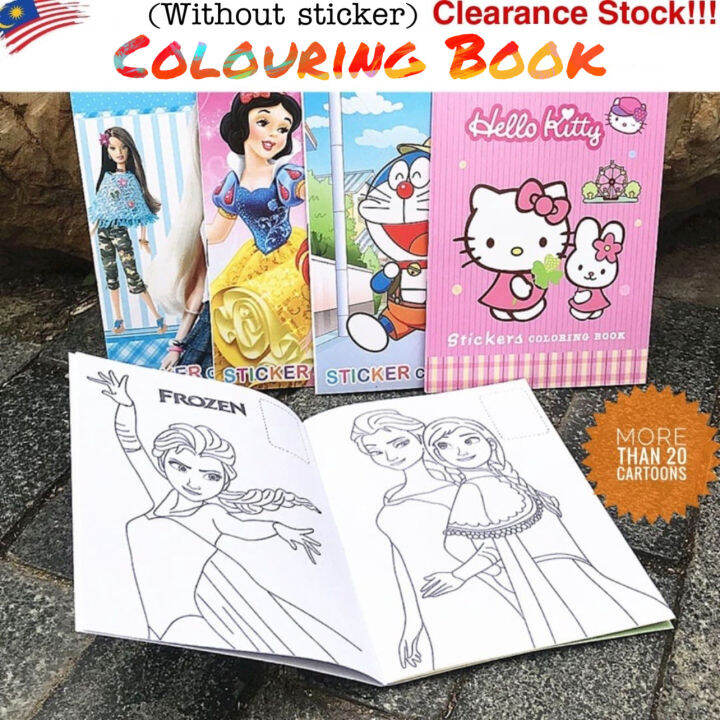 A4 Size Cartoon Colouring Children Activity Book Kids Colouring Kartun ...