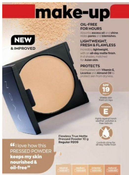 AVON Flawless True Matte Pressed Powder SPF 19 10g | Lazada PH