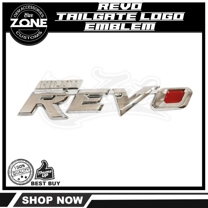 Hilux Revo Tailgate Logo Emblem Badge (Chrome Coated) | Lazada PH
