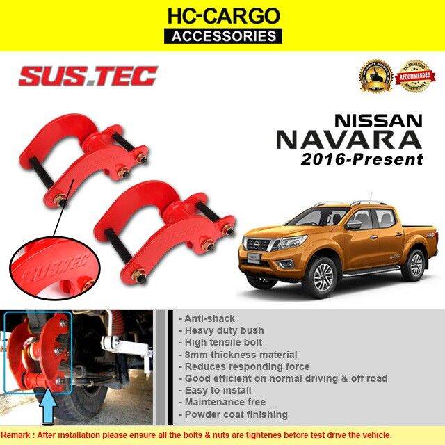 SUS.TEC Nissan Navara 2016-Present Double Shackle 4x4 Suspension Spring ...