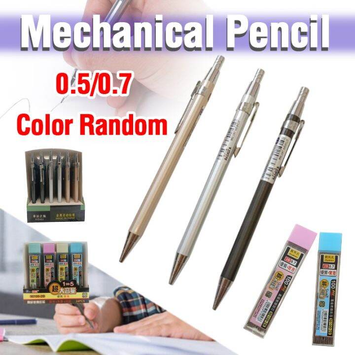 Mechanical pencil 2B 0.5/0.7 Automatic Pen Press Pen School Supplies ...