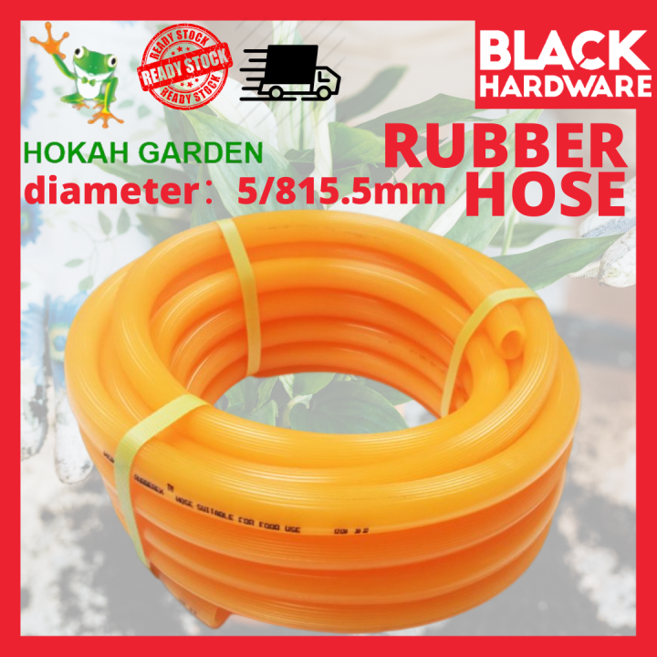 BLACK HARDWARE 16MM 5/8 1 Meter PVC Rubber Garden Lawn Garage EPI ...