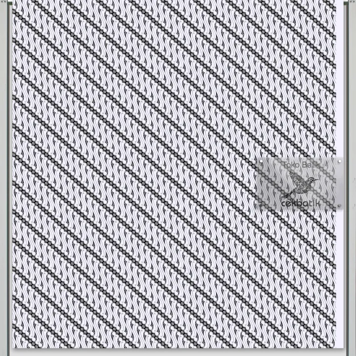 kain batik - Motif Batik Parang Hitam Putih V80 Classic (Ukuran 2 Meter ...