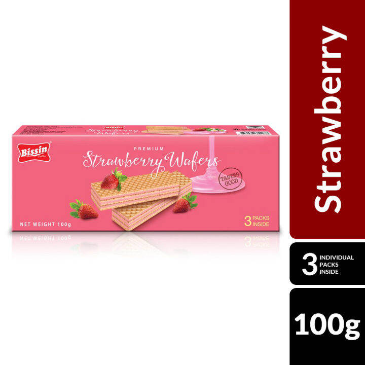 Bissin Wafer Strawberry Flavor (100g) | Lazada PH