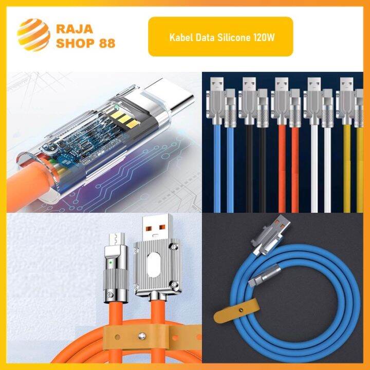 Kabel Data Silicone 120W Fast Charging Kabel Data Kuat Tahan Lama ...