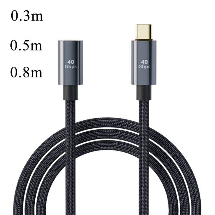 USB C Extension Cable Type C 100W Fast Charging Extension Cable 40Gbps ...