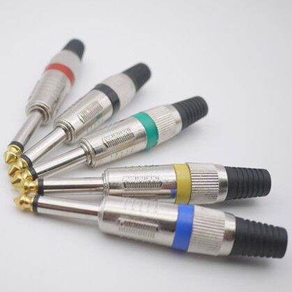 6.35mm 1/4" Mono Male Plug Jack Repair Audio Connector Solder Headphone ...