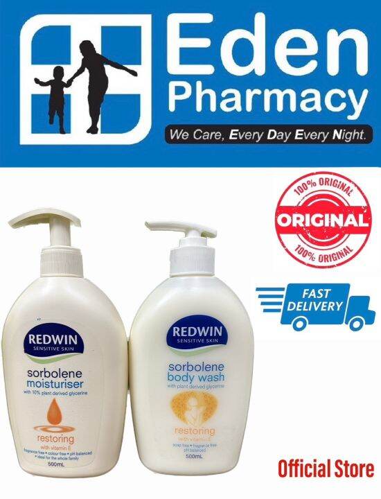 REDWIN Sorbolene Moisturiser(500ml) & Body Wash (500ml) | Lazada