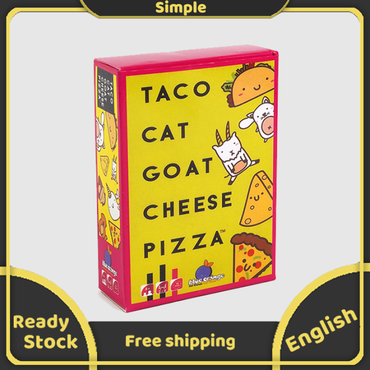 Taco Cat Goat Cheese Pizza Cards Game Big Size Cards Education Kids ...