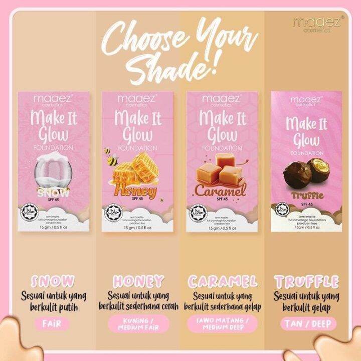 MAAEZ FOUNDATION MAKE IT GLOW 🔥ORIGINAL🔥 | Lazada