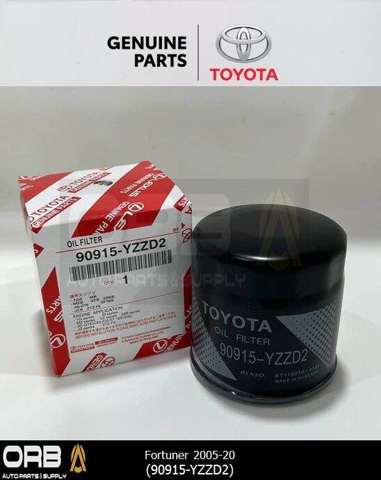 Toyota Fortuner ( 2005 - 2020 ) Oil Filter - Part No. 90915-YZZD2 (100% ...