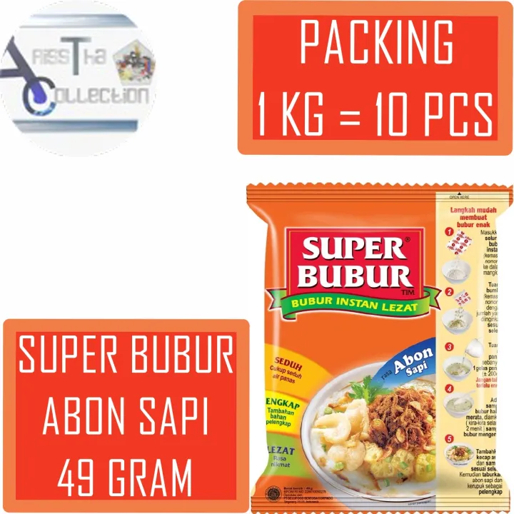 Super Bubur Ayam dan Abon Sapi Kemasan Sachet | Lazada Indonesia