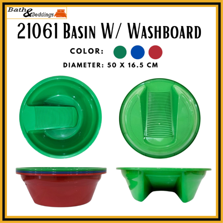 Round Basin with Washboard/ Plastic basin/ washboard/ Basin with ...