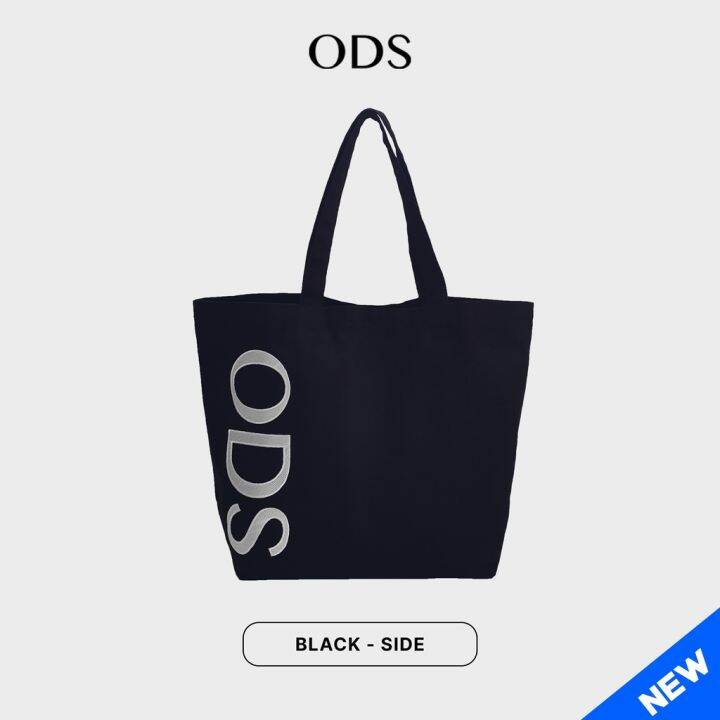 ODS Canvas Tote Bag Side Logo Black | Lazada Indonesia