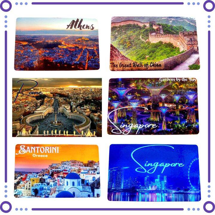 International Travel Destinations Rubber Ref Magnet Souvenirs | Lazada PH