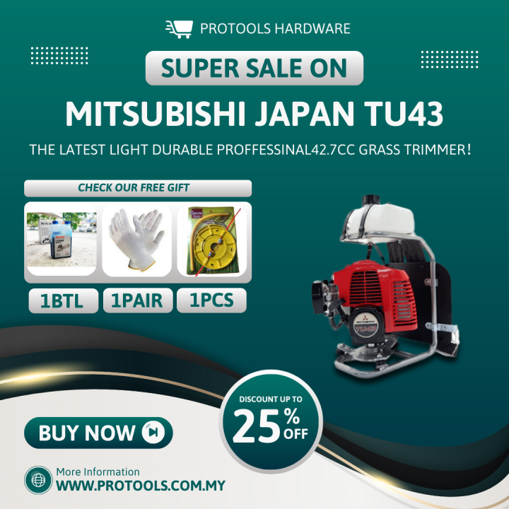 MITSUBISHI TU43 | BACK PACK TYPE BRUSH CUTTER 43 CC | ELASTOSTART ...