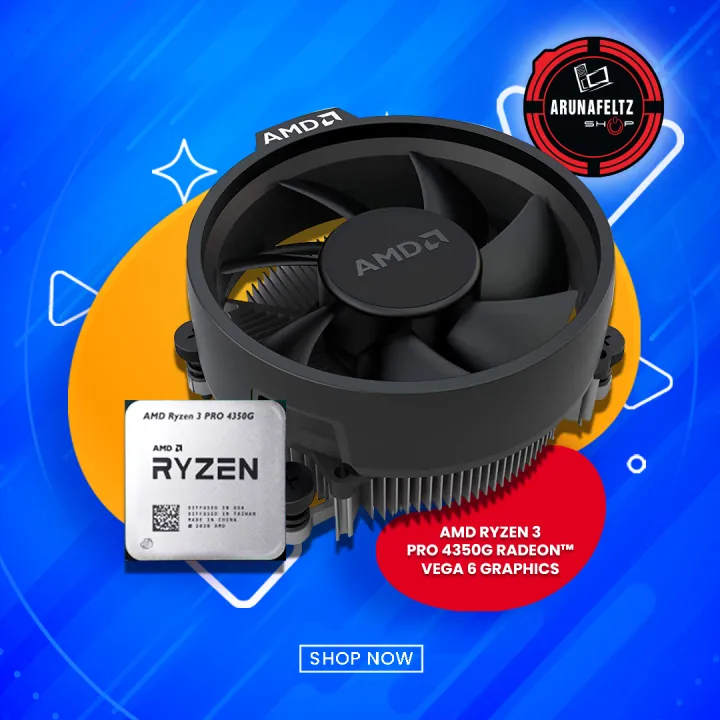 AMD RYZEN 3 PRO 4350G Radeon™ Vega 6 Graphics - Tray Type with CPU Cooler | Lazada PH