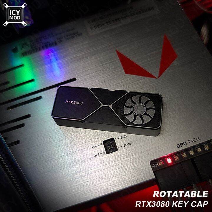 NVIDIA 3080 Graphics Card Figure Rotatable RTX3080 Key Caps Shift ...