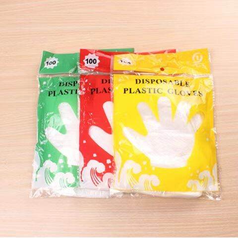 100Pcs/Pack High Quality Disposable Plastic Gloves | Lazada PH