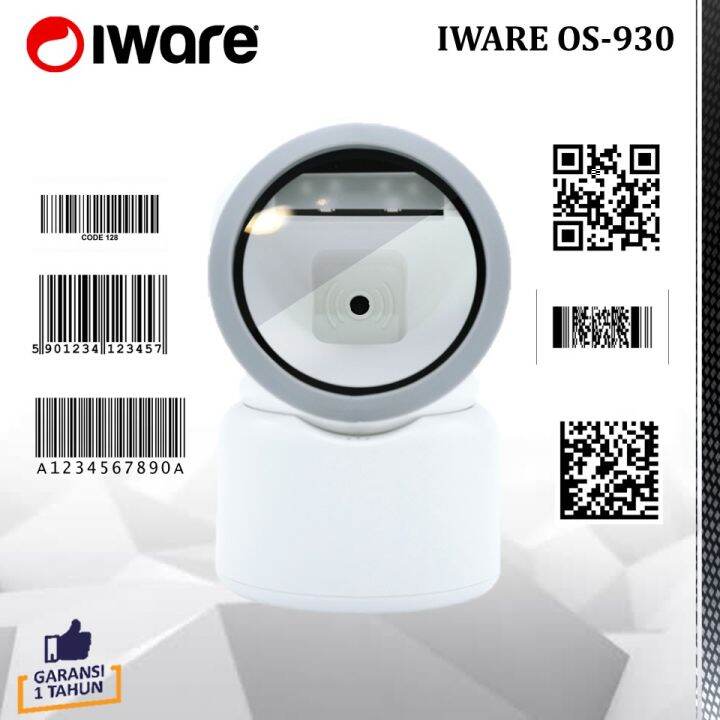 Iware OS930 Barcode Scanner Omni Imager 2D QR Code E-Faktur USB OS 930 | Lazada Indonesia