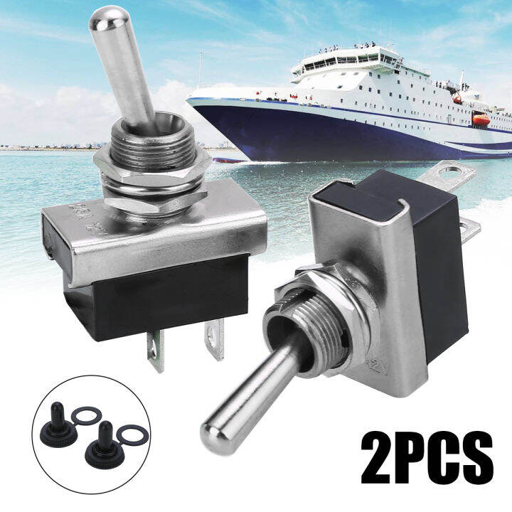 Niahode 2PCS 12V 25A Waterproof Toggle Switch Flick Switch Boat Marine ...