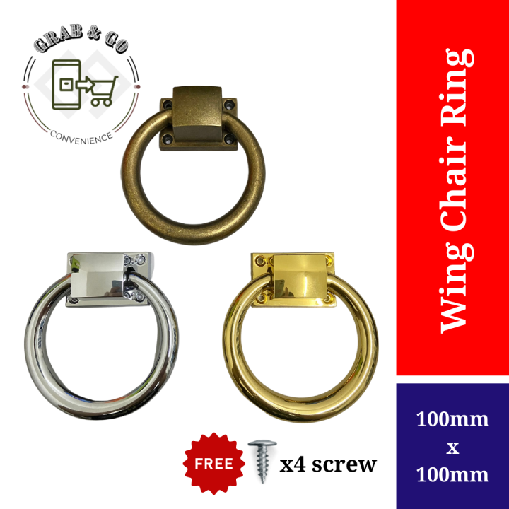 Wing Chair Ring Dining Chair Pull Steel Silver Gold Bronze Kerusi Ring ...