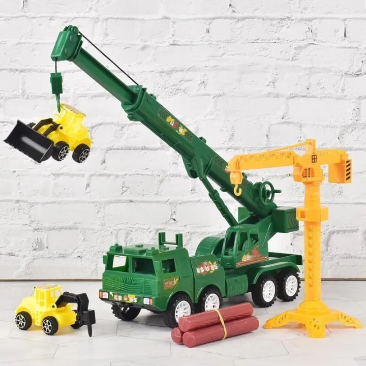 Inertial crane large truck crane crane truck 3-6 years old children toy ...