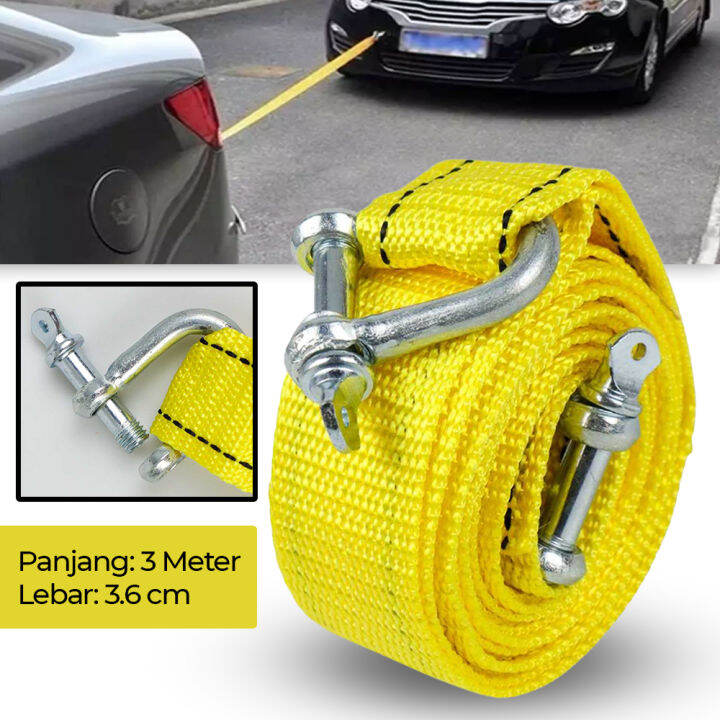 Tali Derek Mobil Emergency Tow Rope U-Type - 3M | Lazada Indonesia