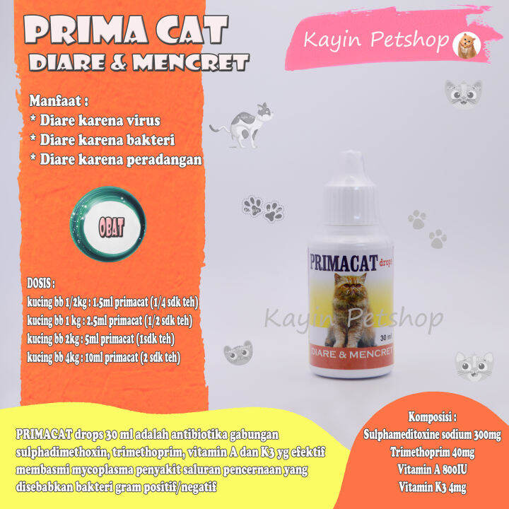 PRIMACAT 30ml - Obat Diare Dan Mencret untuk Kucing Kitten (obat kucing ... PRIMACAT 30ml - Obat Diare Dan Mencret untuk Kucing Kitten (obat kucing ...