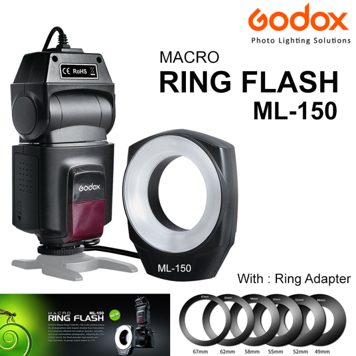 Godox ML-150 Macro Ring Flash สำหรับกล้อง DSLR / Canon/Nikon | Lazada.co.th