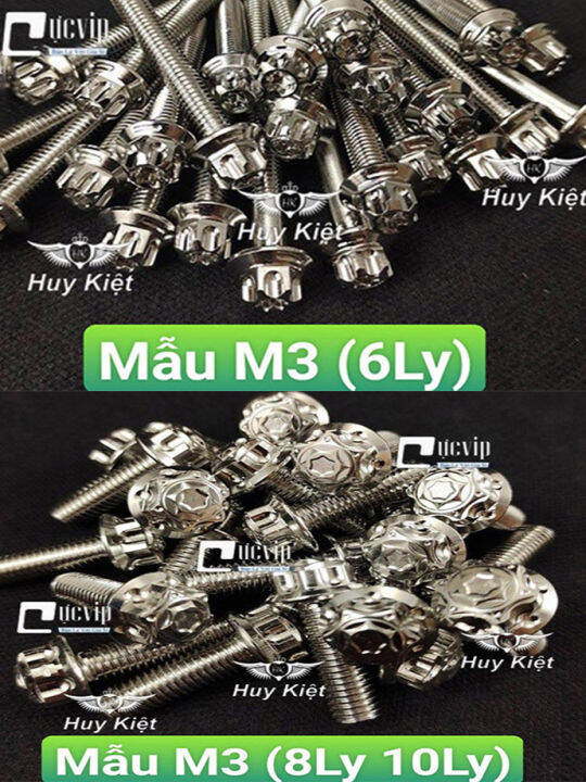 Ốc Salaya (THÁI) (M3) 6Ly, 8Ly, 10Ly Inox 304 Chiều Dài Đầy Đủ Các Size ...