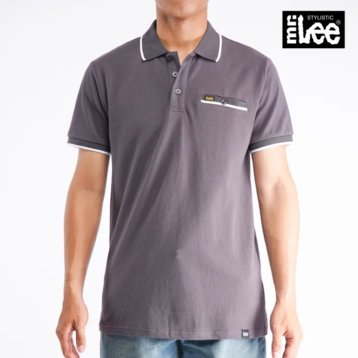 Stylistic Mr. Lee Men's Basic Collared Semibody Fit 92764 (Charcoal ...