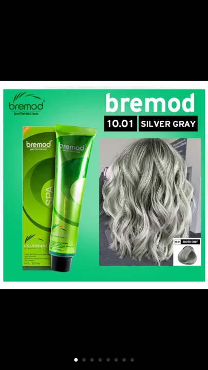 Bremod hair color silver gray with 9% oxidizer | Lazada PH