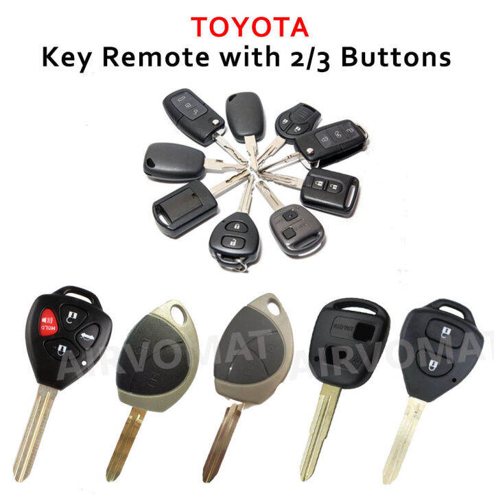 For Toyota Car Key Remote with 2 Buttons / 3 Buttons Key Casing Cobra ...