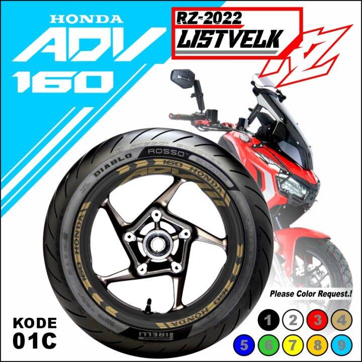 Sticker Cutting lis pelk HONDA ADV lis velg HONDA ADV 160 STIKER ...