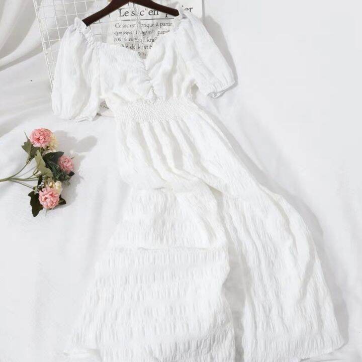 Mizee Ruched Bust Shirred Waist Solid Dress DL109 | Lazada PH