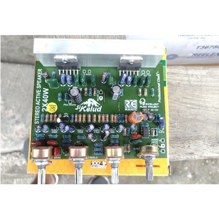 kit amplifier aktif speaker tda2004 tda2005 plus subwoofer dc 12v ...