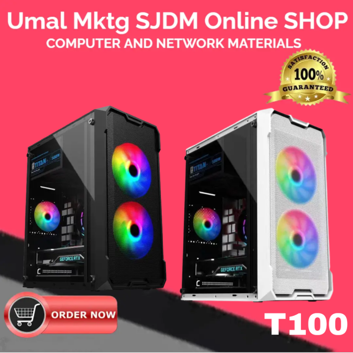 KEYTECH T100 Tempered Glass Gaming PC MICRO ATX,MINI ATX (CASE ONLY ...