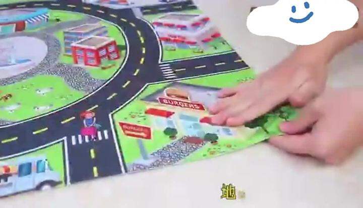 80*70CM Large City Kids Traffic Car Parking Play Mat Lot Roadmap DIY ...