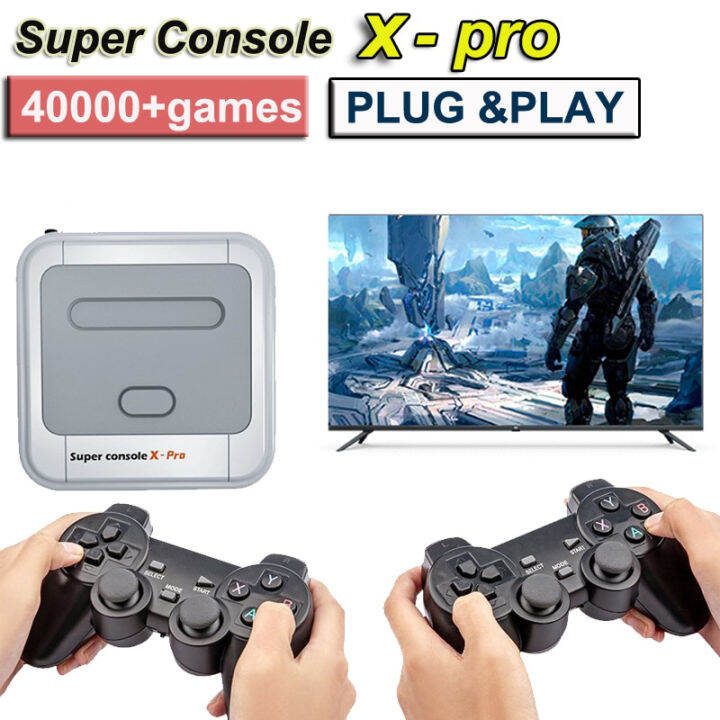 R WiFi Super Console X Pro 4K HD วิดีโอเกมคอนโซลพร้อมเกม2.4G Wireless ...