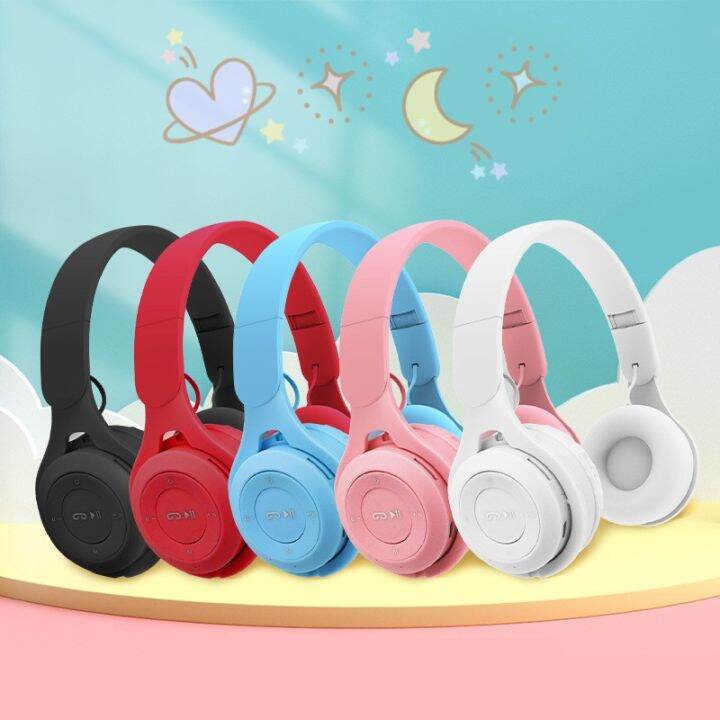 Macaron Y08 Wireless Bluetooth Headphones On-Ear Headset V5.0 Music ...