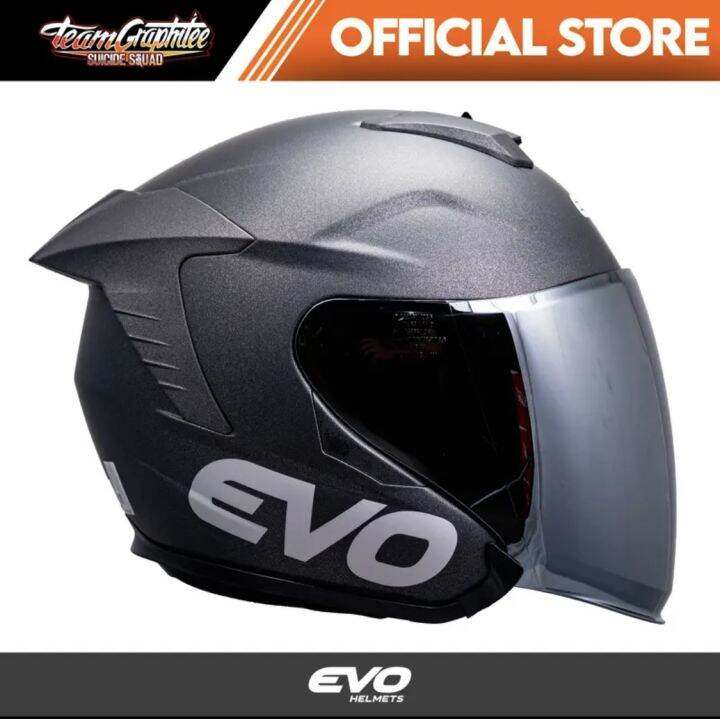 EVO RX-5 MATTE TITANIUM (SILVER IRIDIUM LENS) HALF FACE DUAL VISOR ...