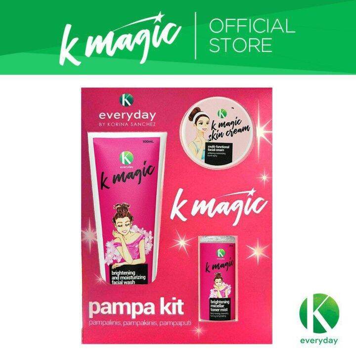 K Magic Pampa Kit - Facial Wash Brightening Mi-cellar Toner Facial ...