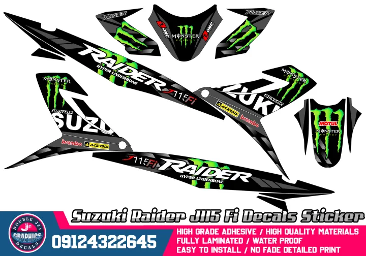 Suzuki Raider J115 Fi Decals Sticker | Lazada PH