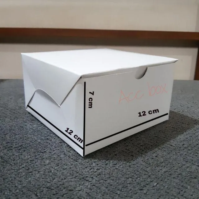 Dus Snack / Snack Box / Dus kue Gs POLOS ukuran 12x12 per 5 lembar ...