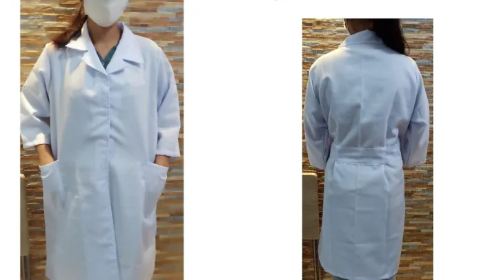 Lab gown / lab coat / nurse coat / doctor coat / lab tech white Katrina ...