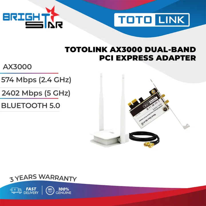 Totolink Ax3000 Dual-Band Pci Express Adapter | Lazada