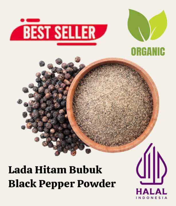 Rempah Lada Hitam Bubuk Murni 250 Gram / Pure Black Pepper 250 gr Enak ...